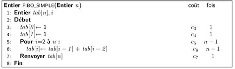 Calcul de complexité