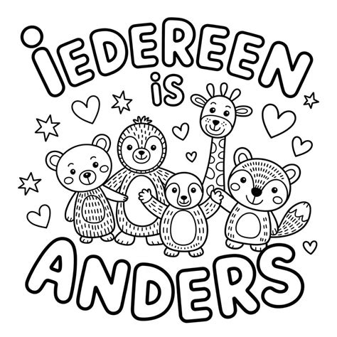 Iedereen Is Anders Kleurplaten Kinderen Kleurplaat