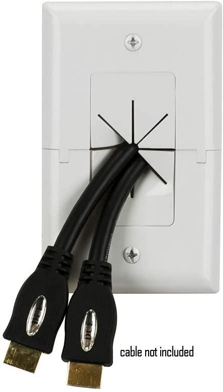 Wall Plate Cable Pass Through Brand New Single Gang Cable Pass Through