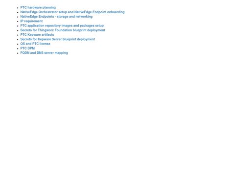 Day 0 Prerequisite Preparation Dell Nativeedge With Ptc Blueprint Guide Dell Technologies