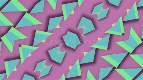 Op Art Loop Animation With Rhythmic Rotation Of Triangular Shapes 3d Rendering Stock Footage