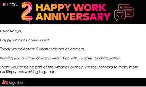 Aditya Andhare On Linkedin Anniversary Techlife Workanniversary Professionalgrowth Amdocs