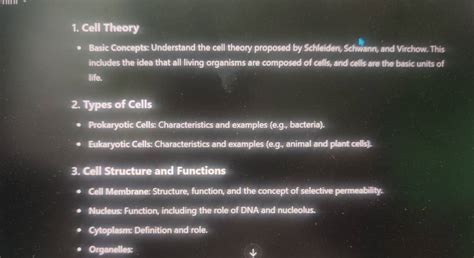 1 Cell Theory Basic Concepts Understand The Cell Theory Proposed By S