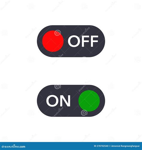 Switch Button Or Turn On Turn Off Power Stock Vector Illustration Of Graphic Mobile 278702540
