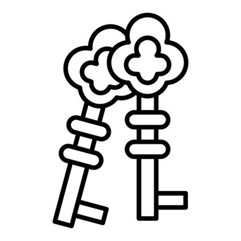premium vector key set icon