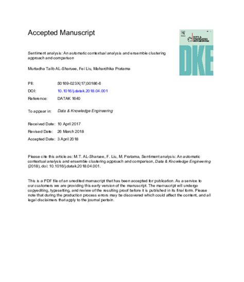 Pdf Sentiment Analysis An Automatic Contextual Analysis And Ensemble