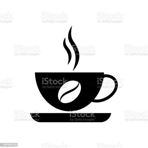커피 컵 아이콘 벡터 디자인 일러스트레이션 흰색 배경에 격리 된 커피 아이콘 벡터 의 컵 로고 웹 아이콘 기호 및 기호 벡터 일러스트 템플릿에 대한 간단한 커피 컵 디자인