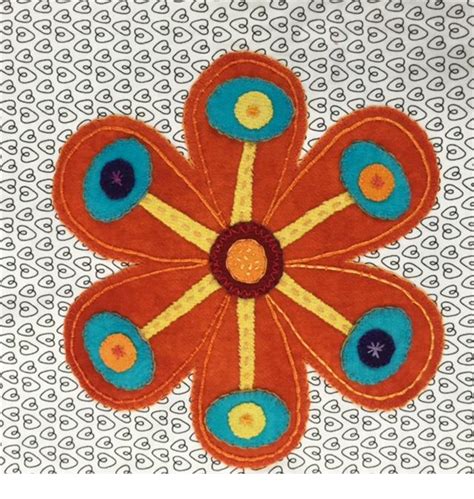Flower Power Blocks Monthly Wool Applique From Sew Creative