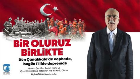 sayın Ülgür gökhan ın Şehitleri anma günü ve Çanakkale deniz zaferi nin