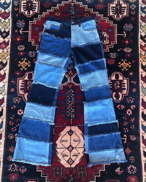Streetwear × Vintage Vintage Patchwork Jeans Zana Di 90s Flared Rave