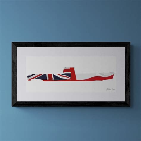 Oberon Class Submarine White Ensign Print Gillian Jones Designs