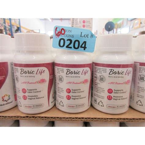 60 Bottles Of Boric Life Vaginal Suppositories