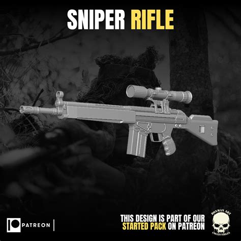 Sniper 3d Printable File For Action Figures Donman Art