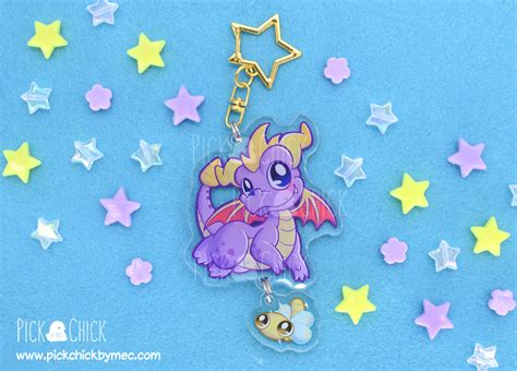 Llavero Acrílico Spyro El Dragón Accesorios Kawaii Pick·chick By Mec