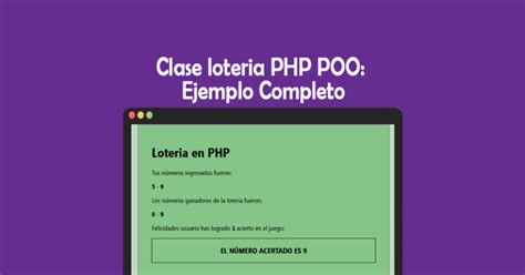Clase Loteria Php Poo Ejemplo Completo Baulphp