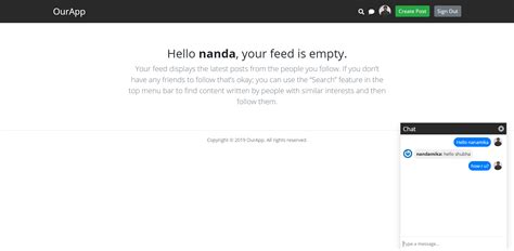 Crio Projects Ourapp A Social Media Web App In Nodejs Criodo