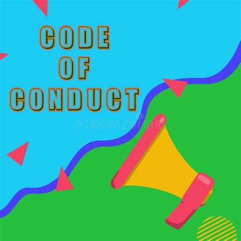 Sign Displaying Code Of Conduct Internet Concept Ethics Rules Moral Codes Ethical Principles