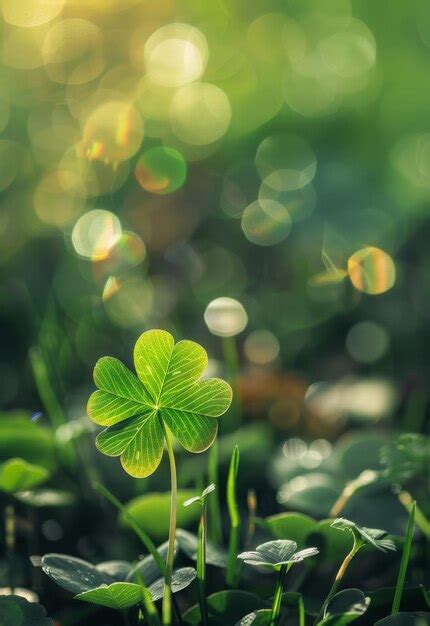 A Clover With The Word Clover On It Premium Ai Generated Image