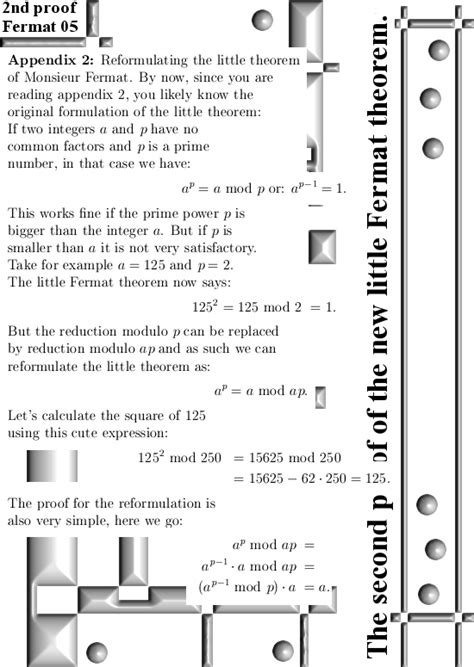 a second proof of the new little theorem of monsieur pierre de fermat