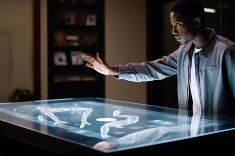 Hologram Projector Screen With Futuristic Technology Premium Ai