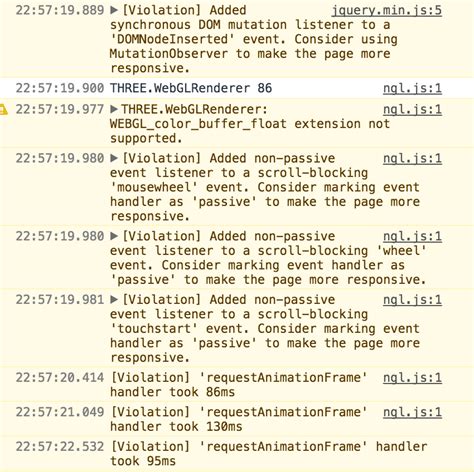 v0 10 5 18 [violation] requestanimationframe handler took 96ms