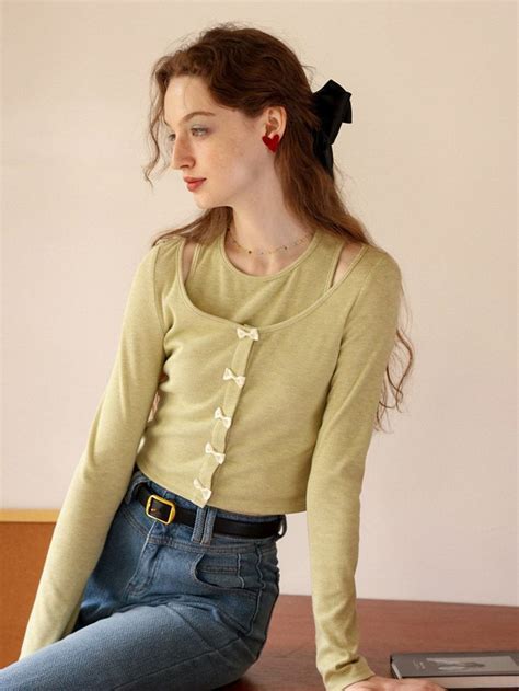 Cest Moidew Cest Two Crewneck Knit Top Knit Top Edgy Outfits