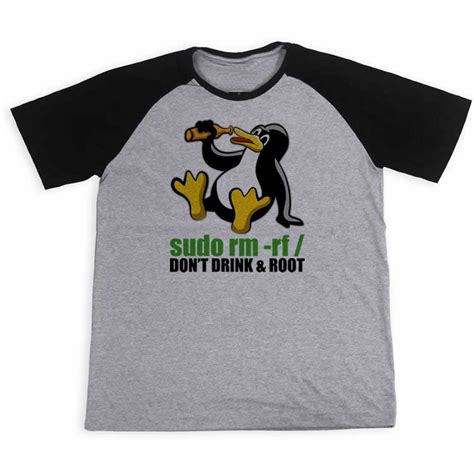 Camisa Raglan Sudo Rm Rf Caneca Do Dev Canecas E Produtos De Programação