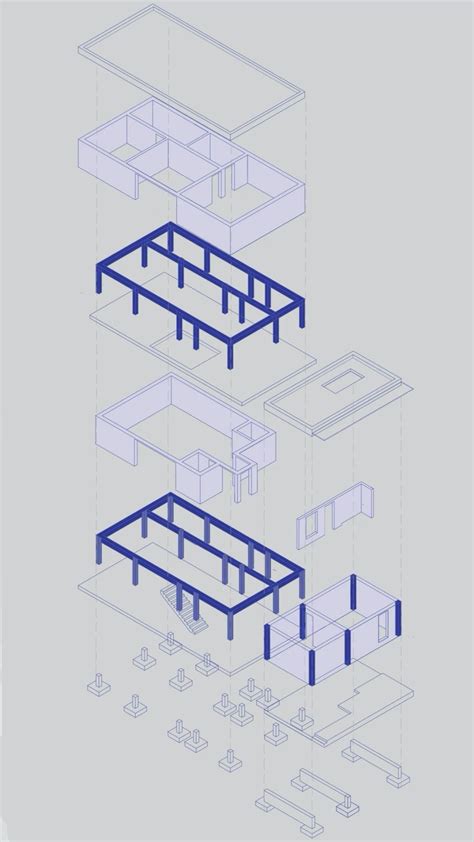 Exploded Isometry Architecture Poster Design