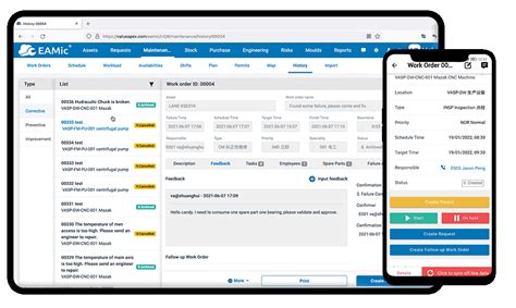 Work Order Management Software Maintenance Work Order System Eamic