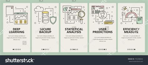 Vector Set Data Science Concept Banners Stock Vector Royalty Free