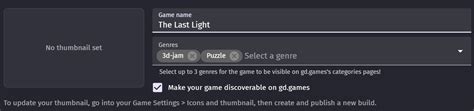 [solved] How Do I Properly Add A Thumbnail How Do I Gdevelop Forum