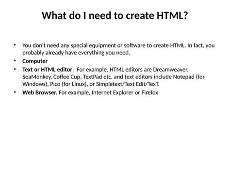 Hyper Text Markup Language Basic Programming Slides Ppt