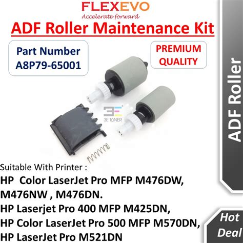 A8p79 65001 Document Feeder Adf Roller Maintenance Kit For Hp Pro 400