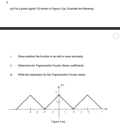 Solved A For A Given Signal F T Shown In Figure Chegg