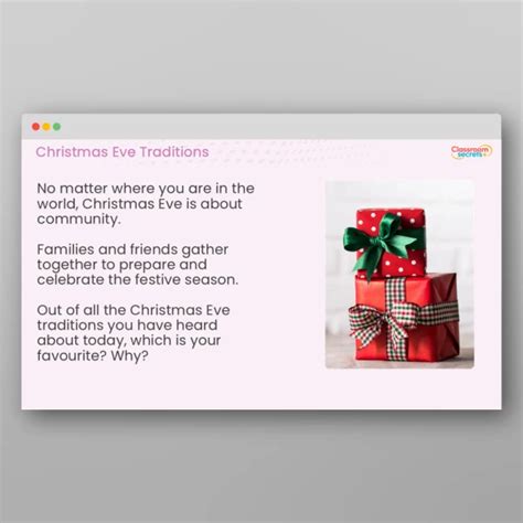 Christmas Eve Traditions Whole School Assembly Ppt Resource Classroom Secrets