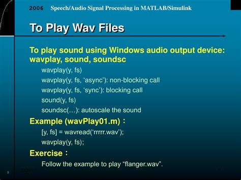 Ppt Speechaudio Signal Processing In Matlabsimulink Powerpoint
