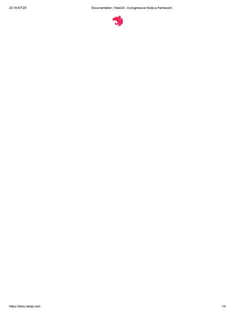 Documentation Nestjs A Progressive Node Js Framework Pdf Java Script Software