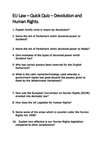 Devolution Teaching Resources