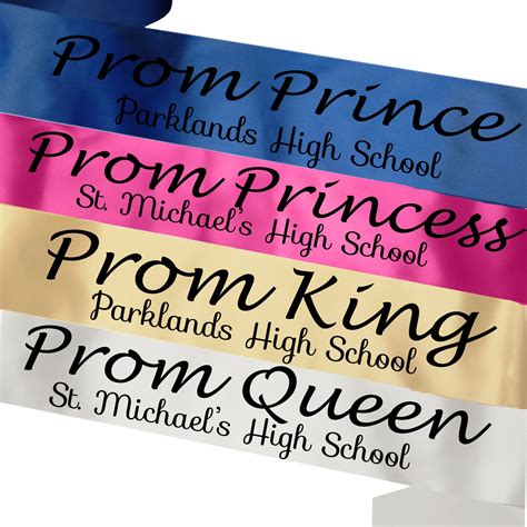 Personalised Prom Sash Role And School Simply Sashes
