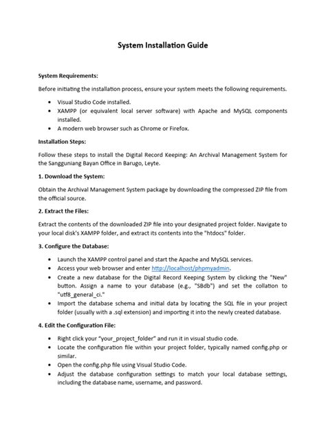 Installation Guide Pdf Databases Computer File