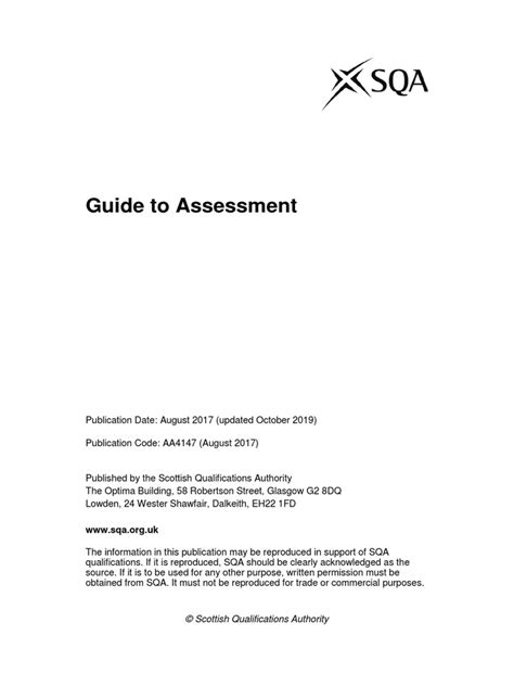 Sqa Guide To Assessment Pdf Educational Assessment Validity