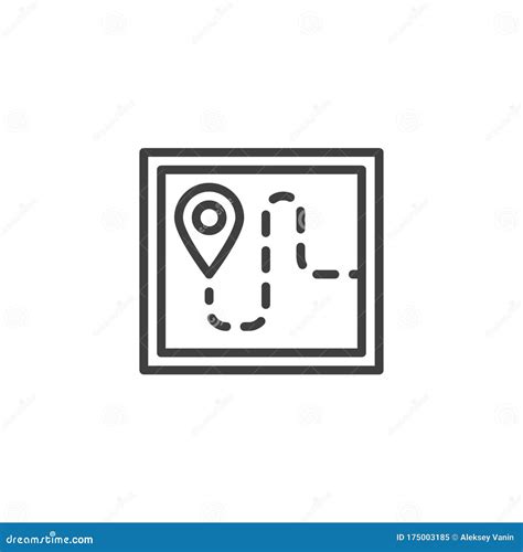 Gps Navigation Route Line Icon Stock Vector Illustration Of Editable Navigation 175003185