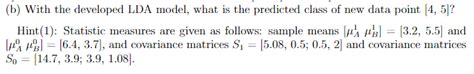 Solved Lda Linear Discriminant Analysismachine Learningh