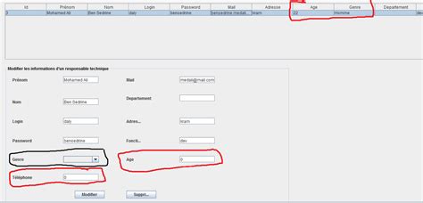 Récupérer Un Entier Et Un Jcombobox Dune Jtable Composants Java
