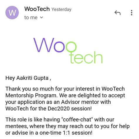 aakriti gupta on linkedin wootech mentorship womenintechnology 30