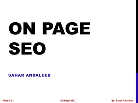Onpage Seo Techniques Updated Part 1 And 2 Pptx