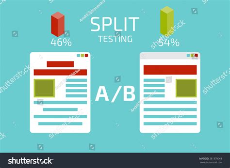 Ab Comparison Split Testing Concept Vector Stock Vector Royalty Free
