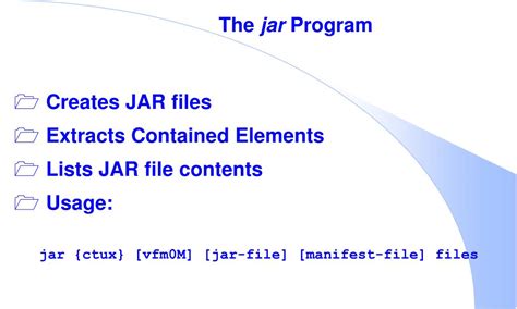 PPT Objectives Archiving And Packaging Java Code The Jar Program PowerPoint