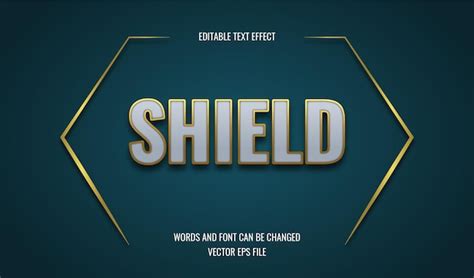 Premium Vector Shield Text Effect