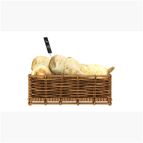 Parsnip In Tray With Price Tag 3d Model Download Vegetables On